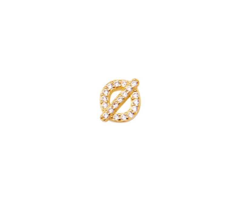 Pico Alphabet Crystal-oe - 18 karat guldbelagt ørering