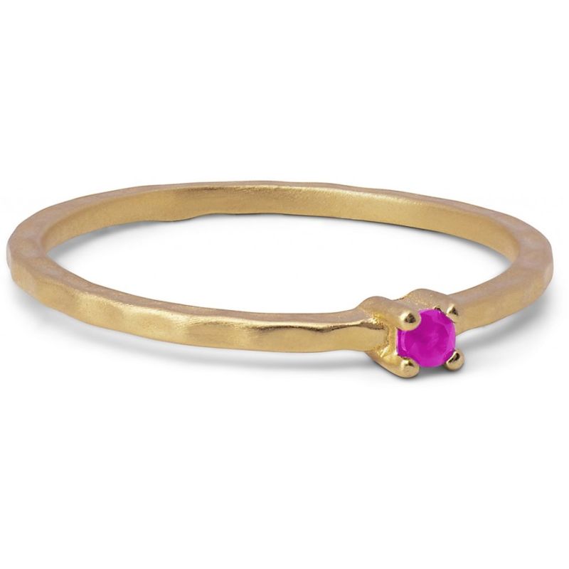 Enamel Live Pink Topaz - 18 karat guldbelagt pink topas ring